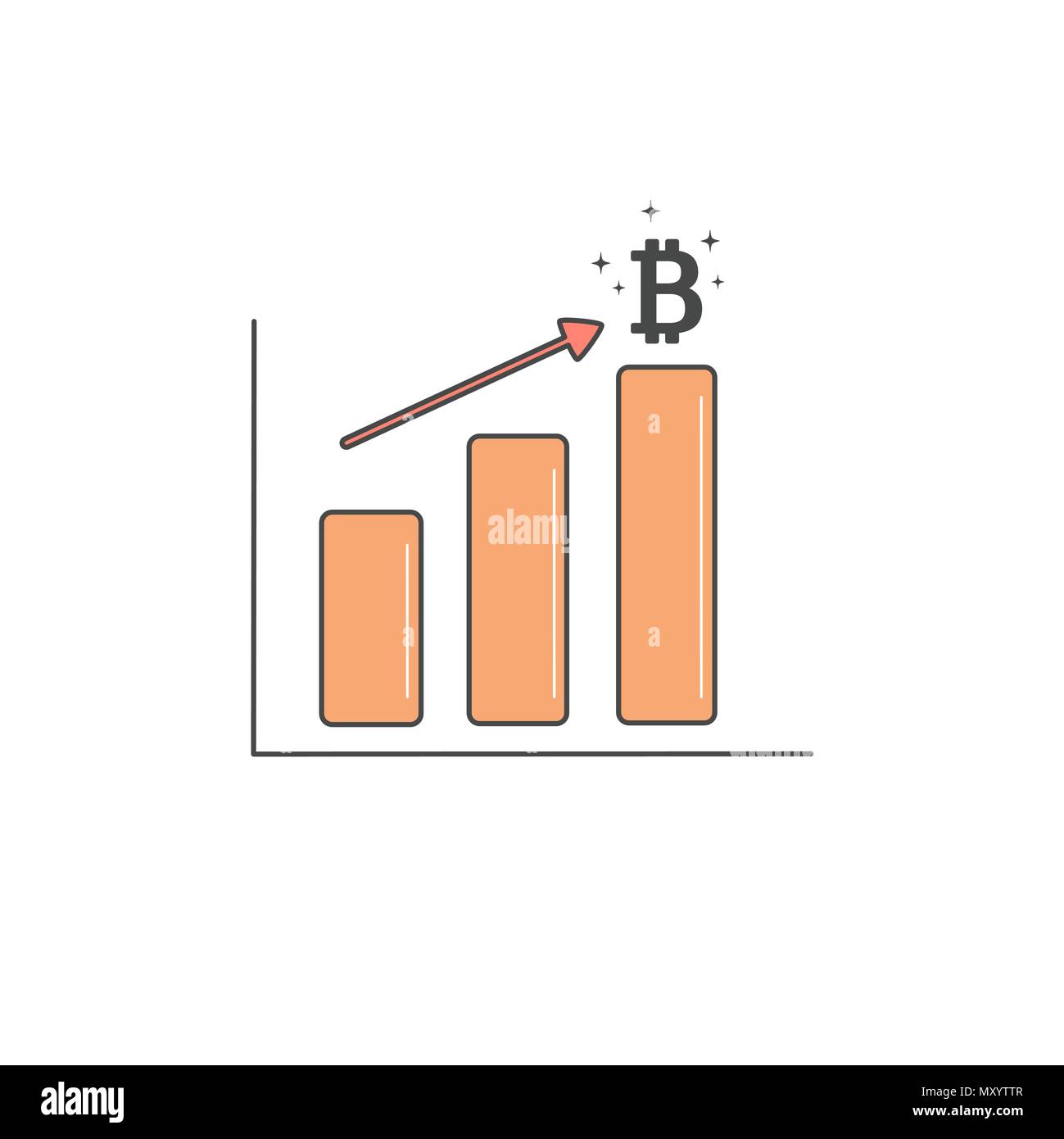 bitcoin growth vector concept illustration Stock Vector Image & Art - Alamy