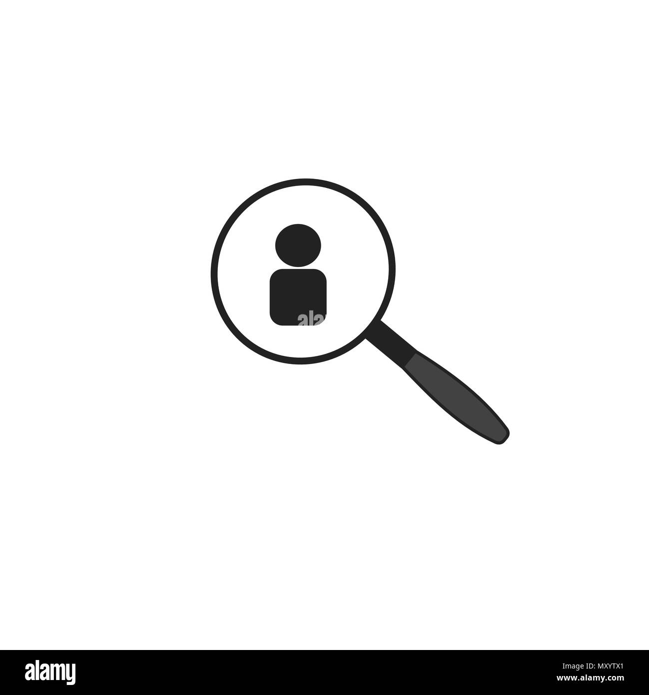 find people vector icon with magnifying glass Stock Vector Image & Art ...