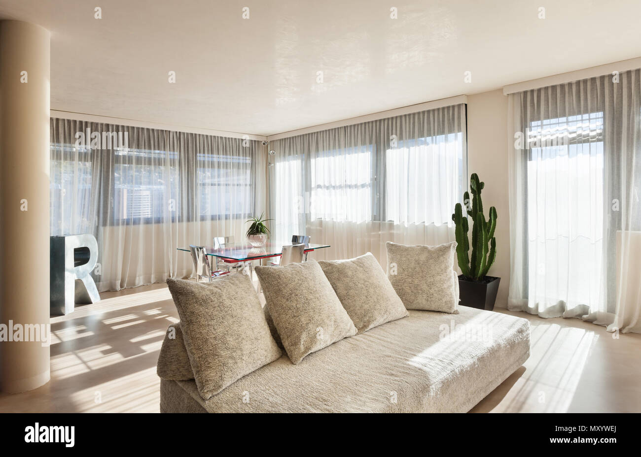 apartment in new building, comfortable living room Stock Photo - Alamy