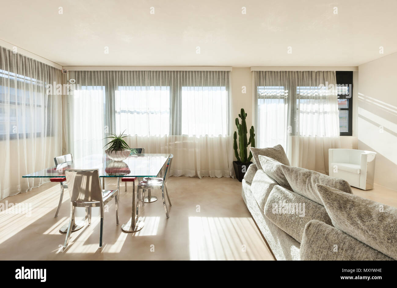 apartment in new building, comfortable living room Stock Photo - Alamy