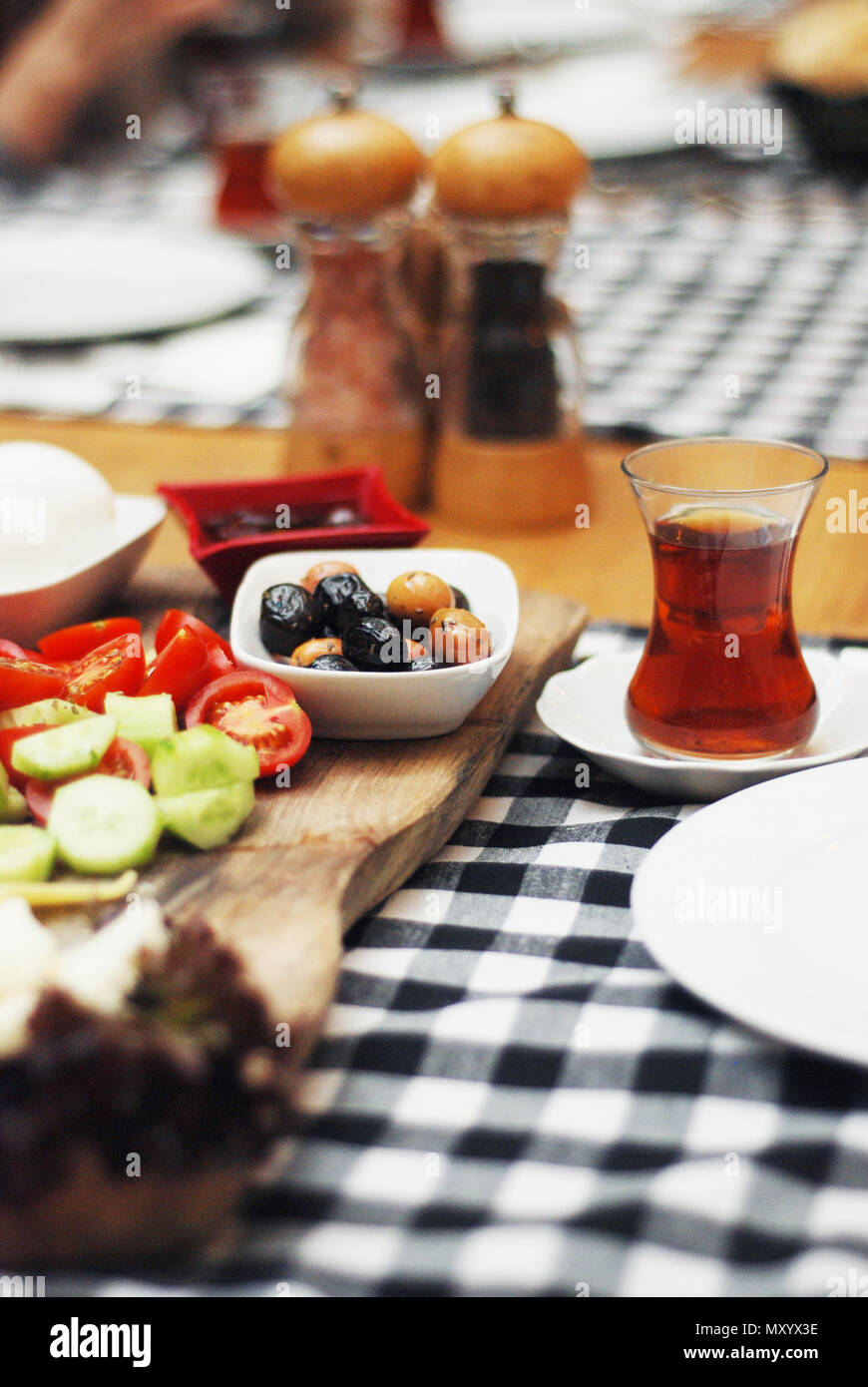 Traditional Turkish breakfast plates Stock Photo - Alamy