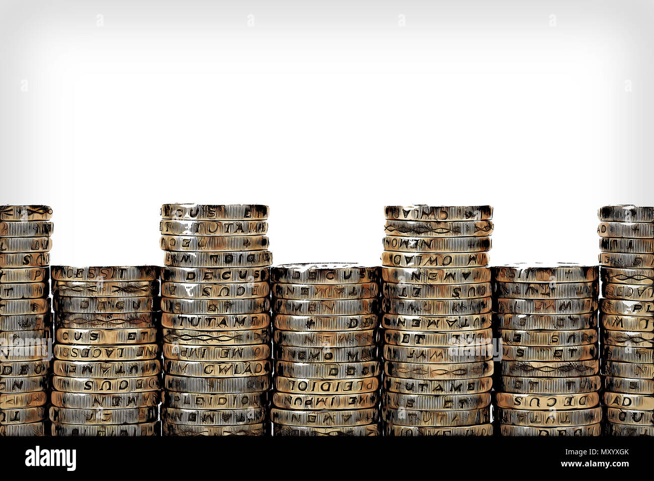 Silver coins cartoon hi-res stock photography and images - Alamy