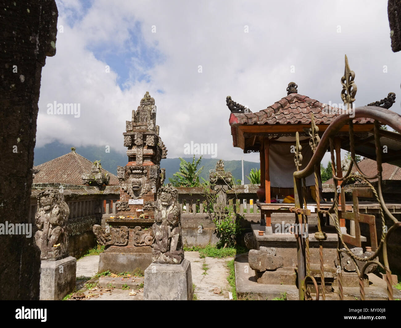 Hindu temple with statues of the gods on Bali island, Indonesia ...