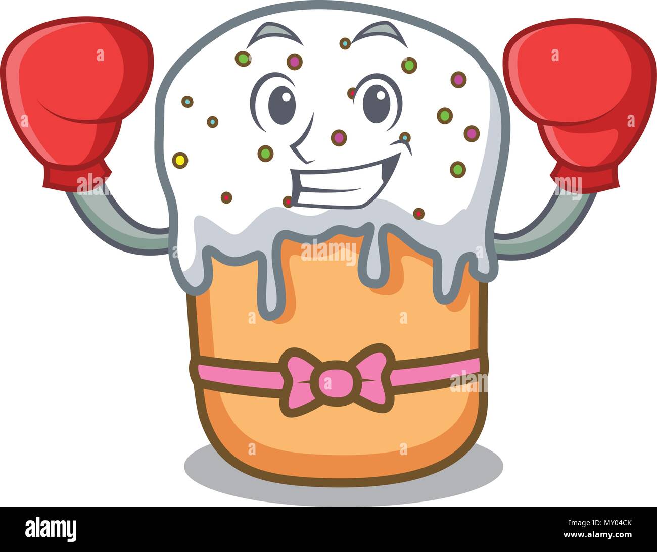 Boxing easter cake character cartoon Stock Vector Image & Art - Alamy