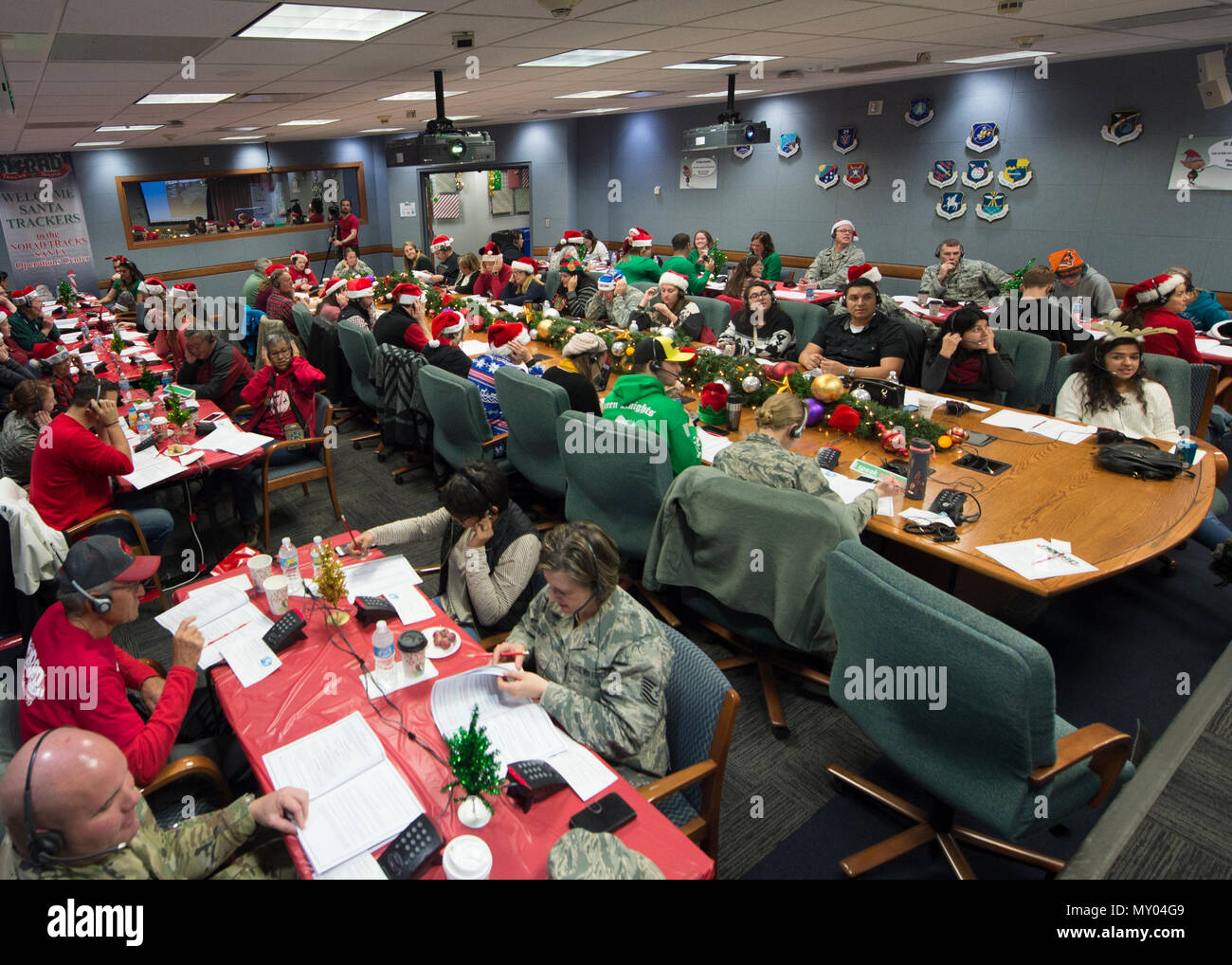 A photo of the 2016 NORAD Tracks Santa Operations Center on Peterson ...