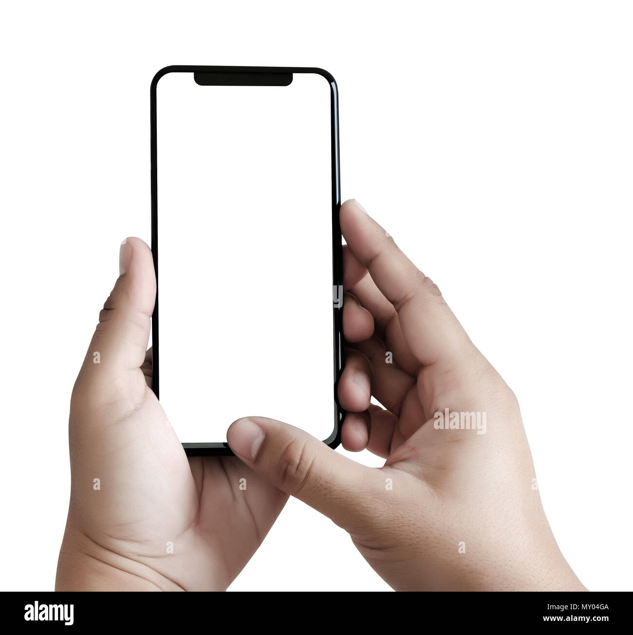 new phone Technology smartphone with blank screen and modern frame less ...