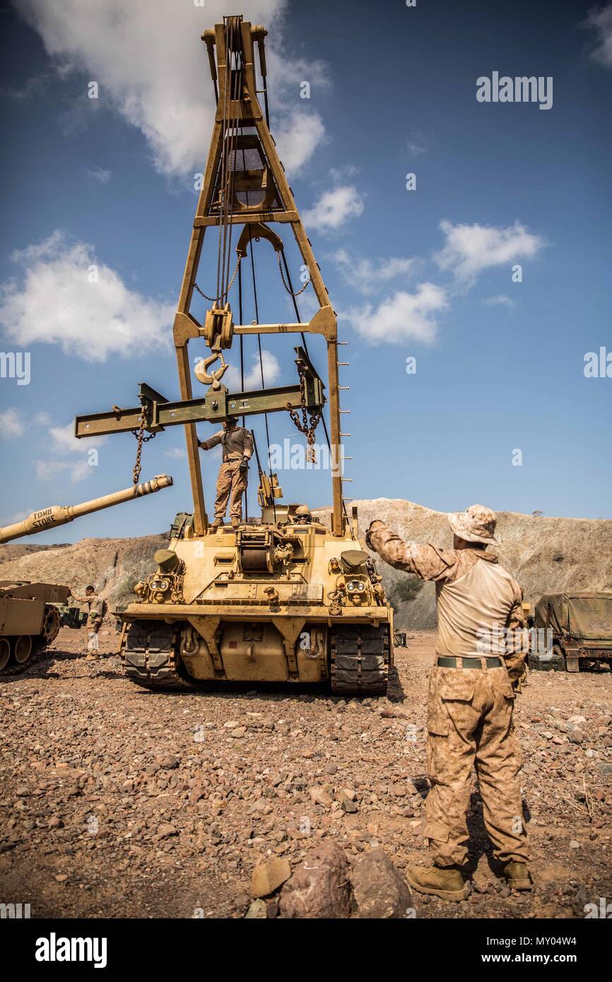DJIBOUTI (Dec. 8, 2016) U.S. Marine Sgt. Marc Resendez, a main battle ...