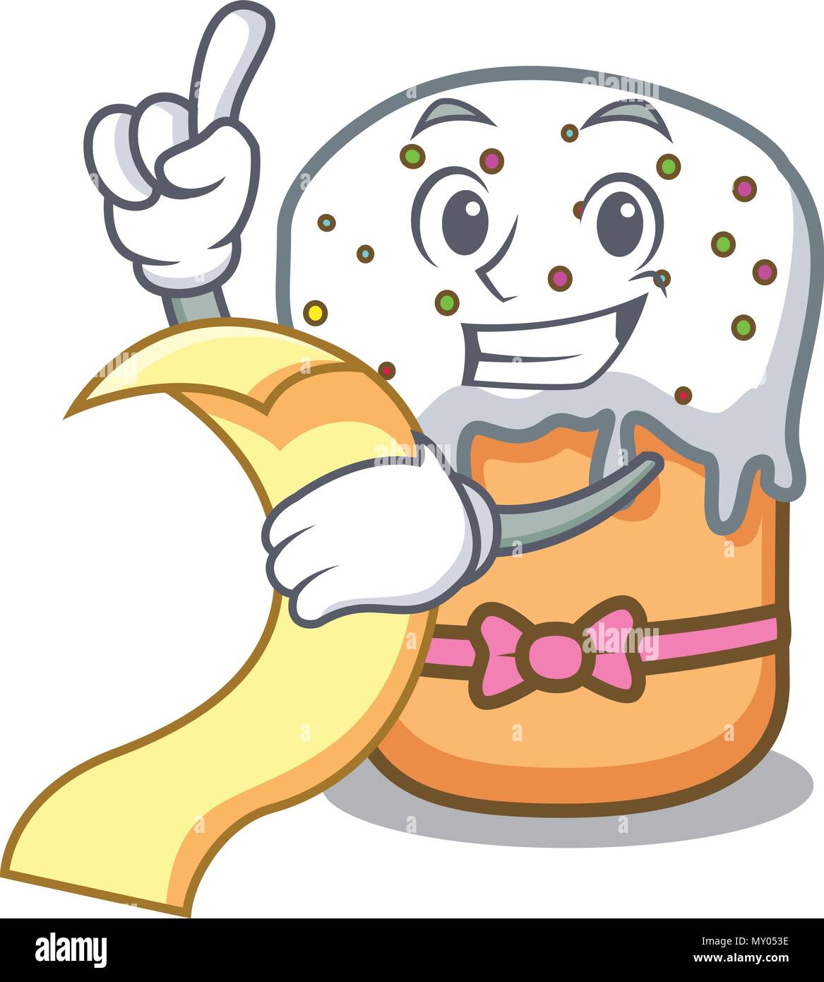 With menu easter cake mascot cartoon Stock Vector Image & Art - Alamy
