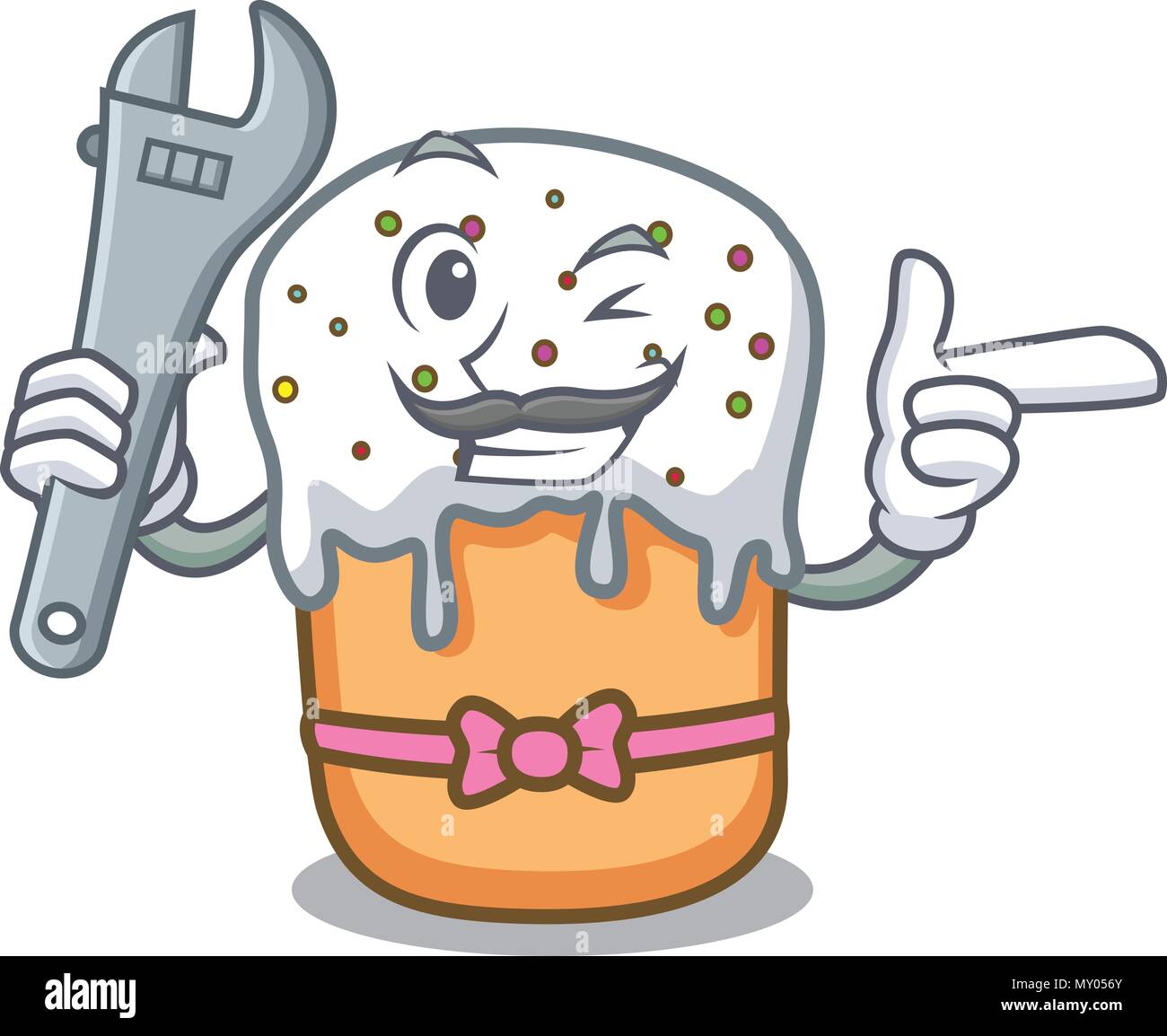 Mechanic easter cake mascot cartoon Stock Vector Image & Art - Alamy