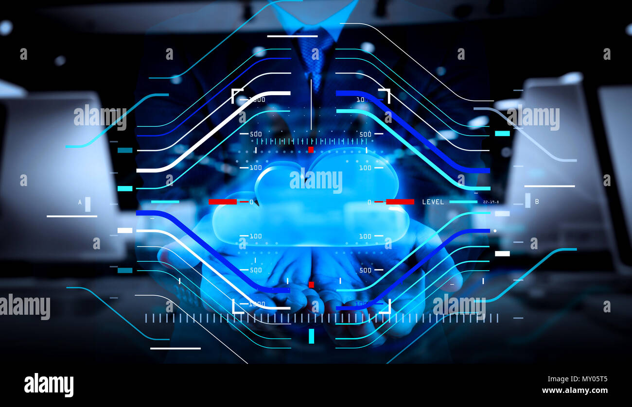 business with virtual diagram and IOT Stock Photo - Alamy