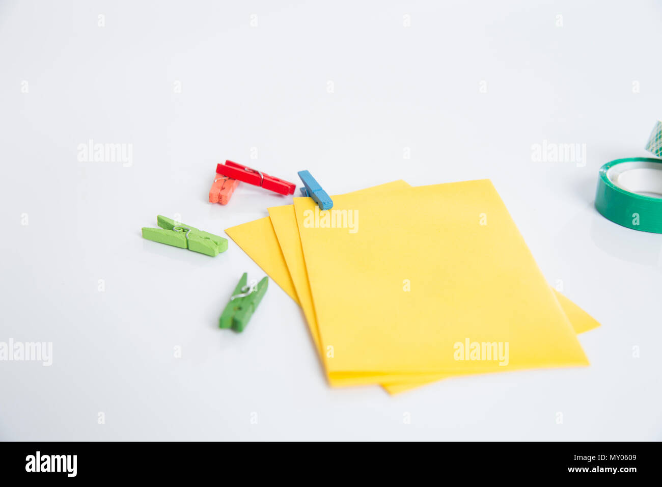 Inspired craft tools in a white background Stock Photo - Alamy