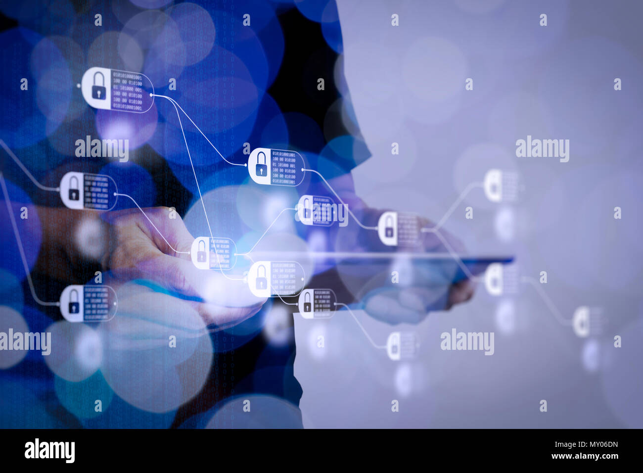 business with virtual diagram and IOT Stock Photo - Alamy