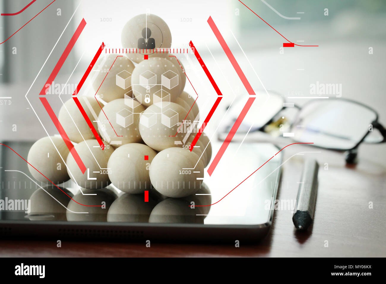 business with virtual diagram and IOT Stock Photo - Alamy
