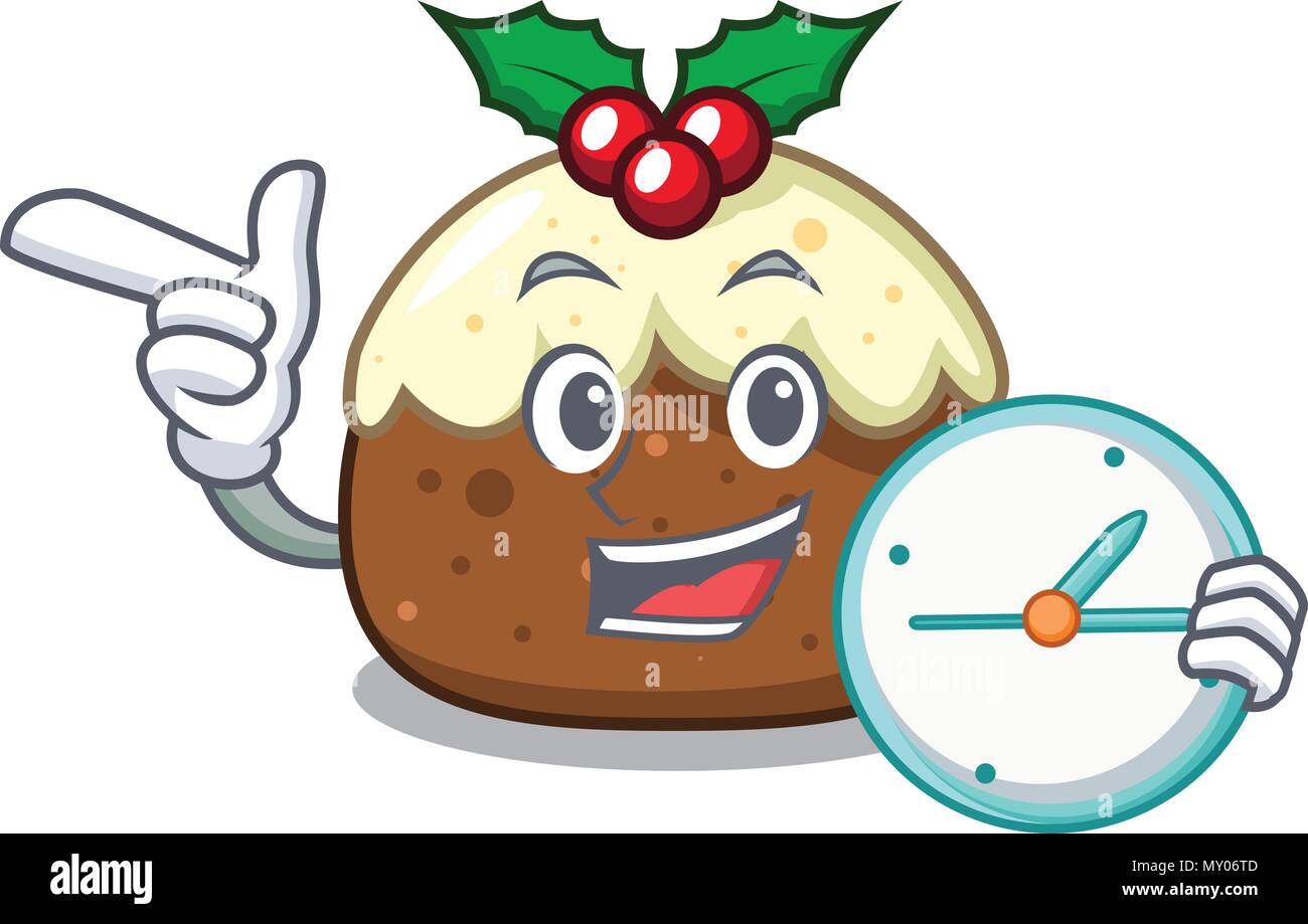 With clock fruit cake character cartoon Stock Vector Image & Art - Alamy