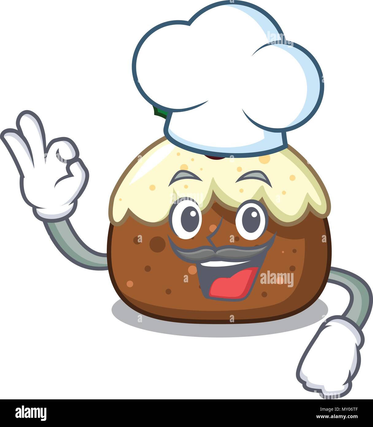 Chef fruit cake character cartoon Stock Vector Image & Art - Alamy