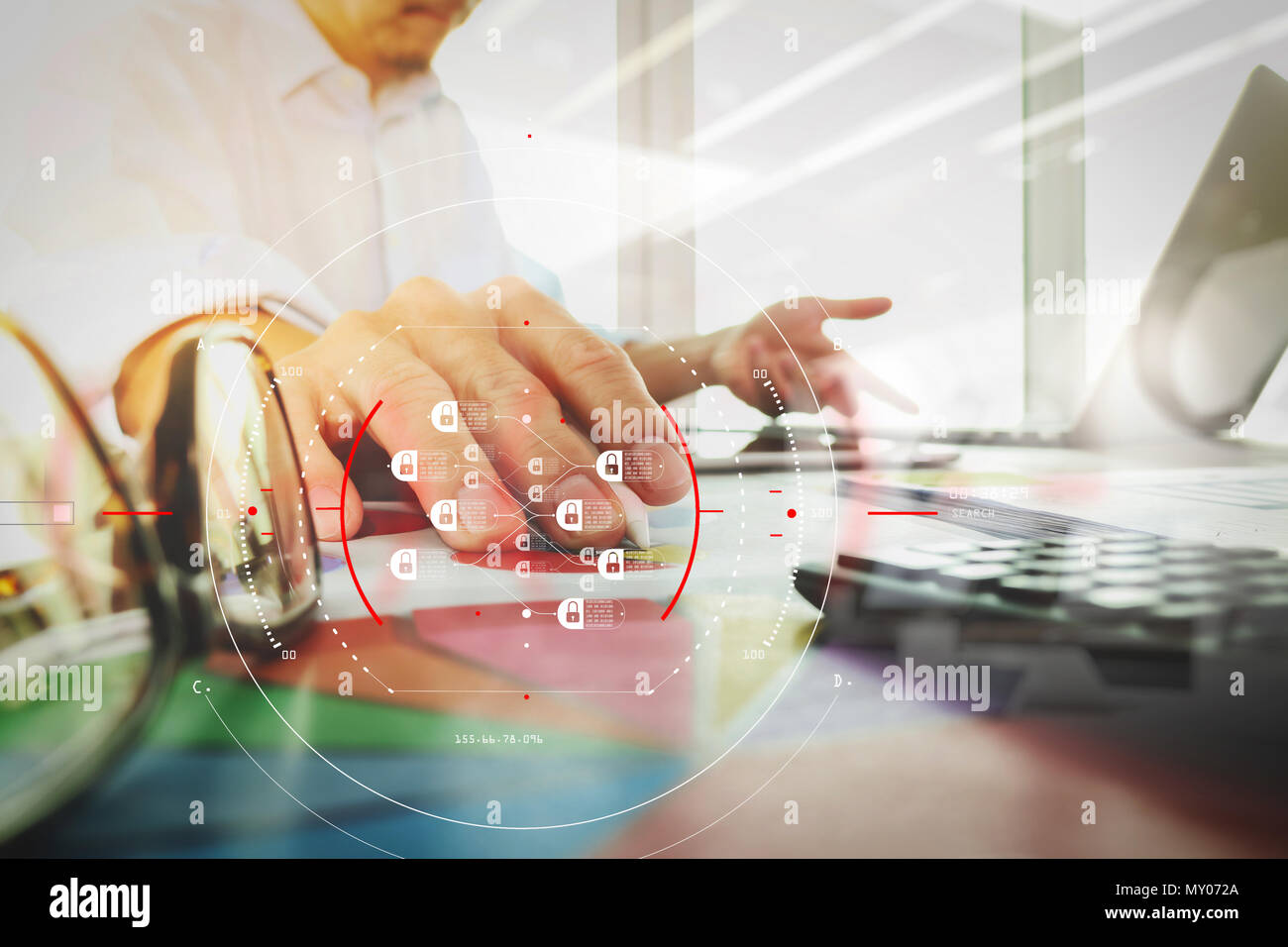 business with virtual diagram and IOT Stock Photo - Alamy