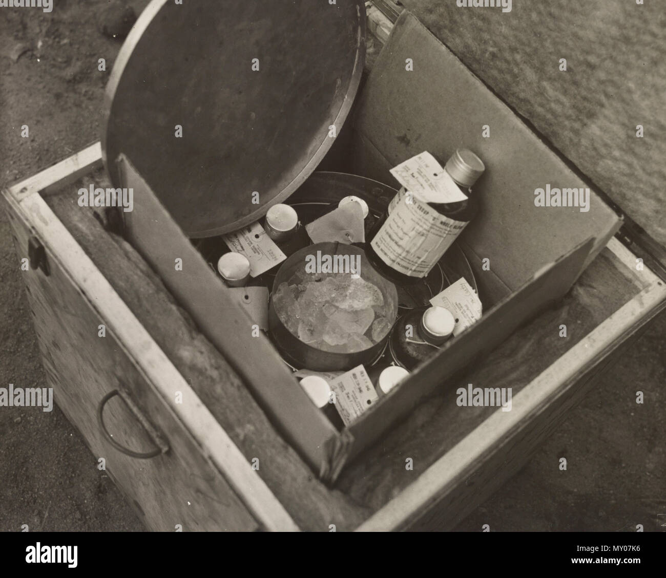 How blood was packed for use on Iwo Jima, around bucket of ice and ...