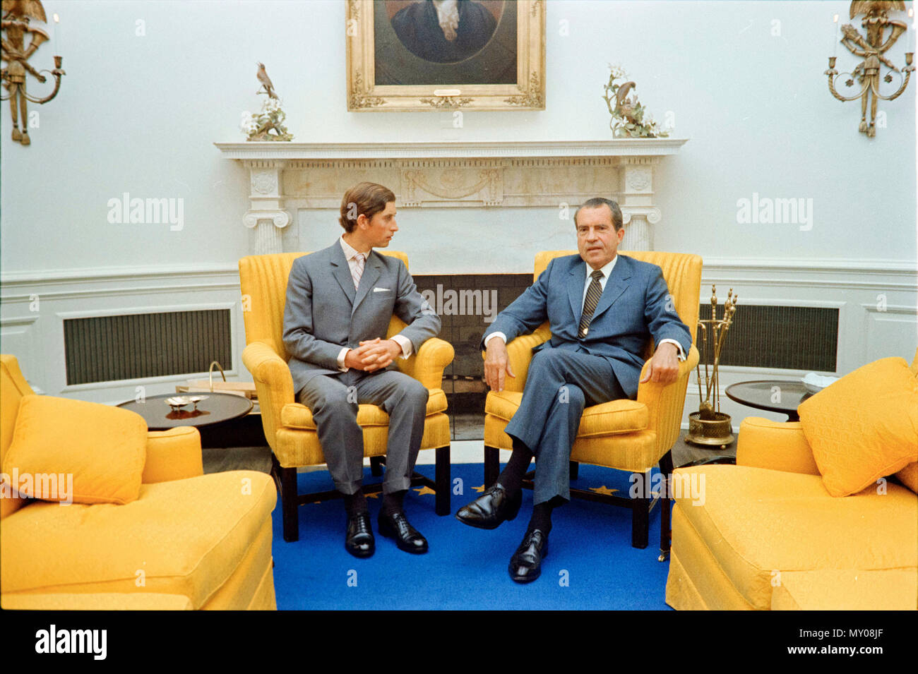 July 18, 1970. President Nixon with Prince Charles Stock Photo - Alamy