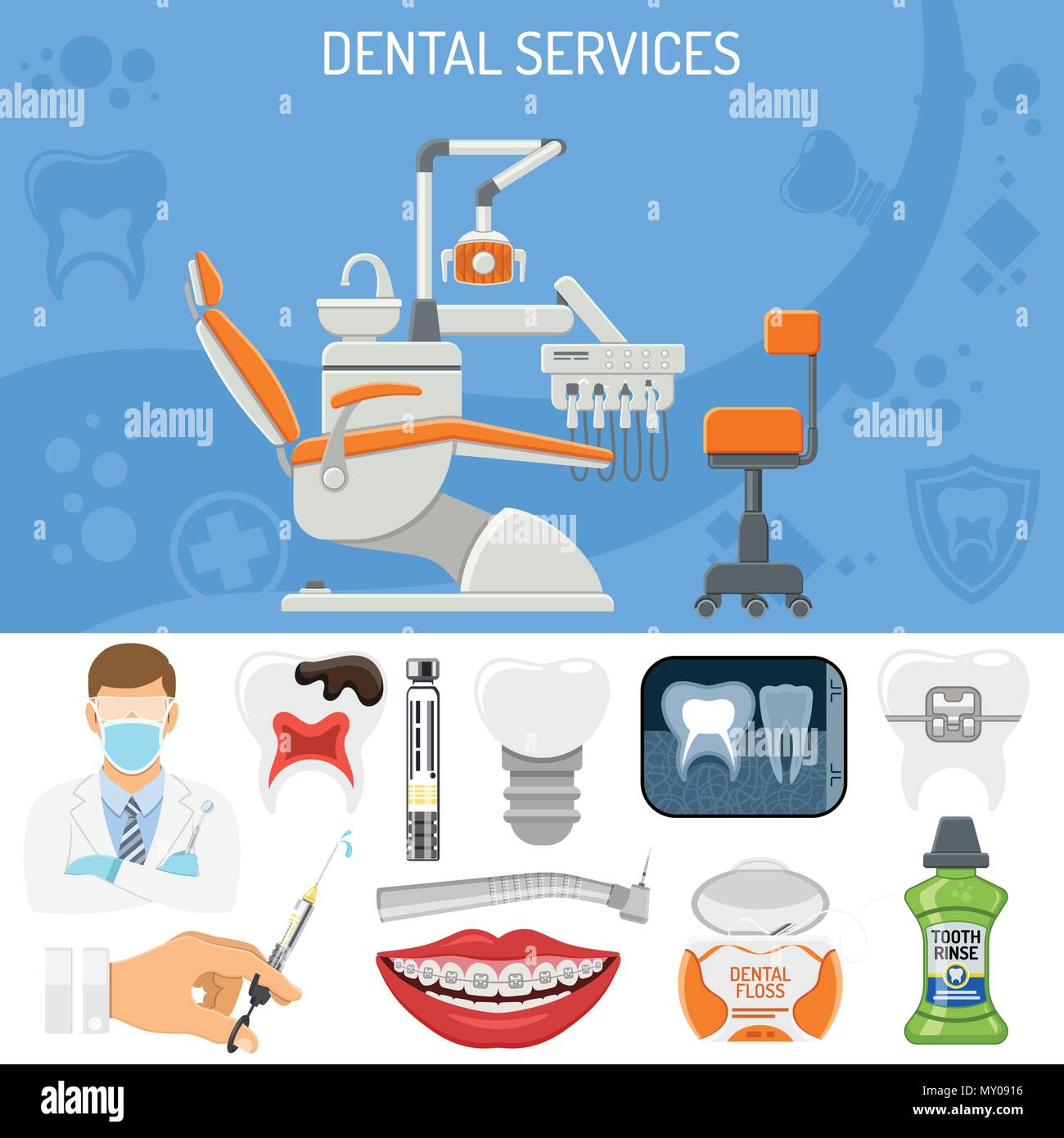 Dental Services Banner Stock Vector Image & Art - Alamy