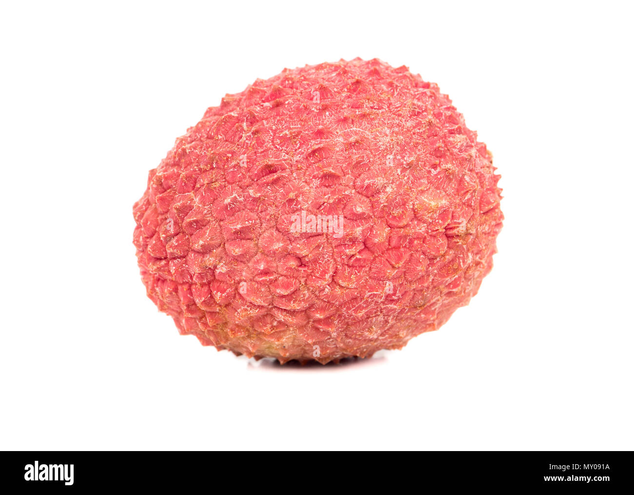 Chinese lychee fruit in shell isolated on white background Stock Photo ...