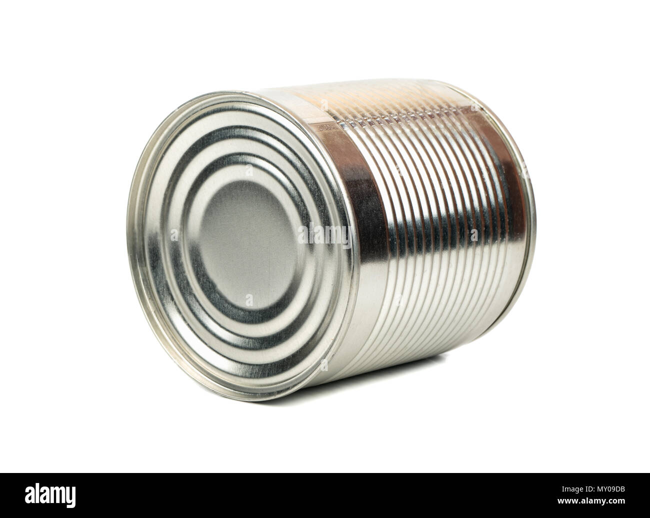 Tin can for products isolated on white background Stock Photo - Alamy