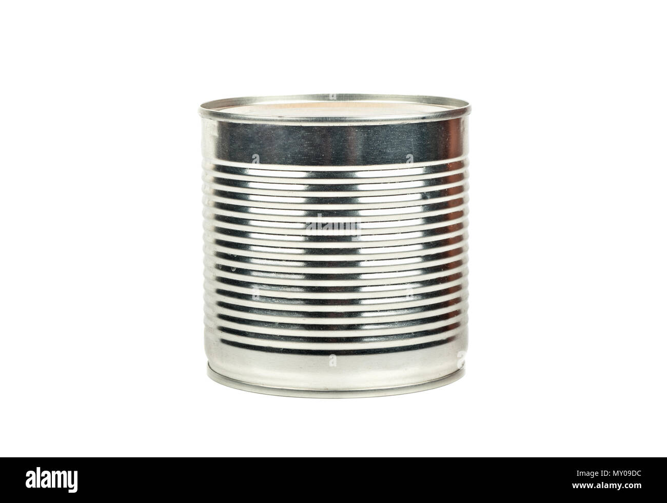 Tin can for products isolated on white background Stock Photo - Alamy