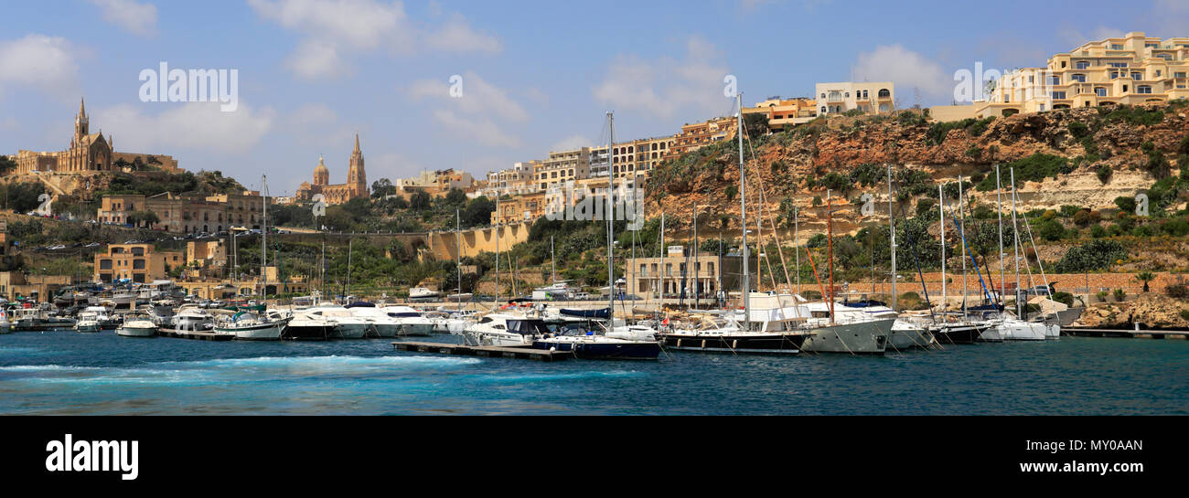 View of Gozo ferries in Mgarr Harbour, Gozo island, Malta Stock Photo ...