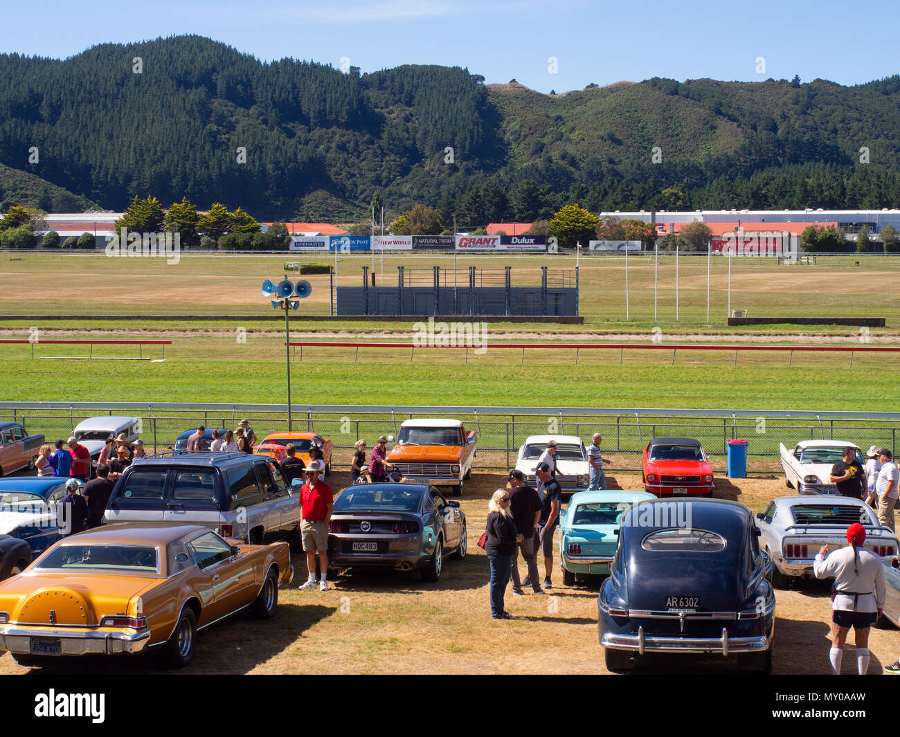 American Car Show At Trentham Racecourse Stock Photo - Alamy