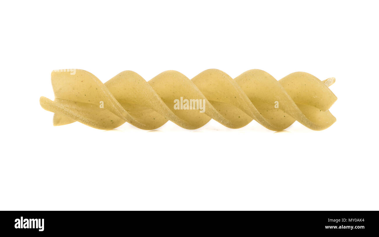 Uncooked pasta fusilli isolated on white background Stock Photo - Alamy
