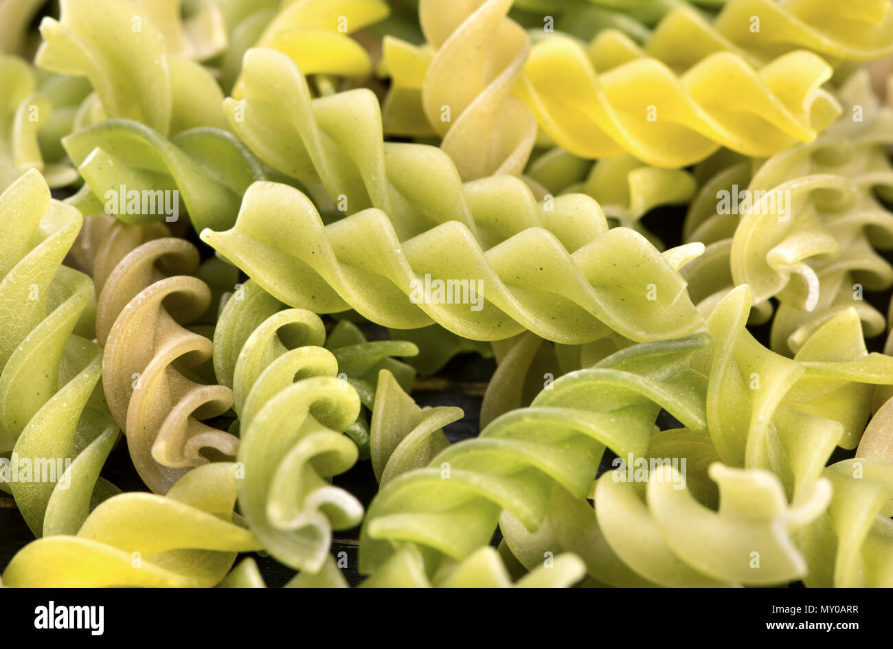 Green fusilli hi-res stock photography and images - Alamy