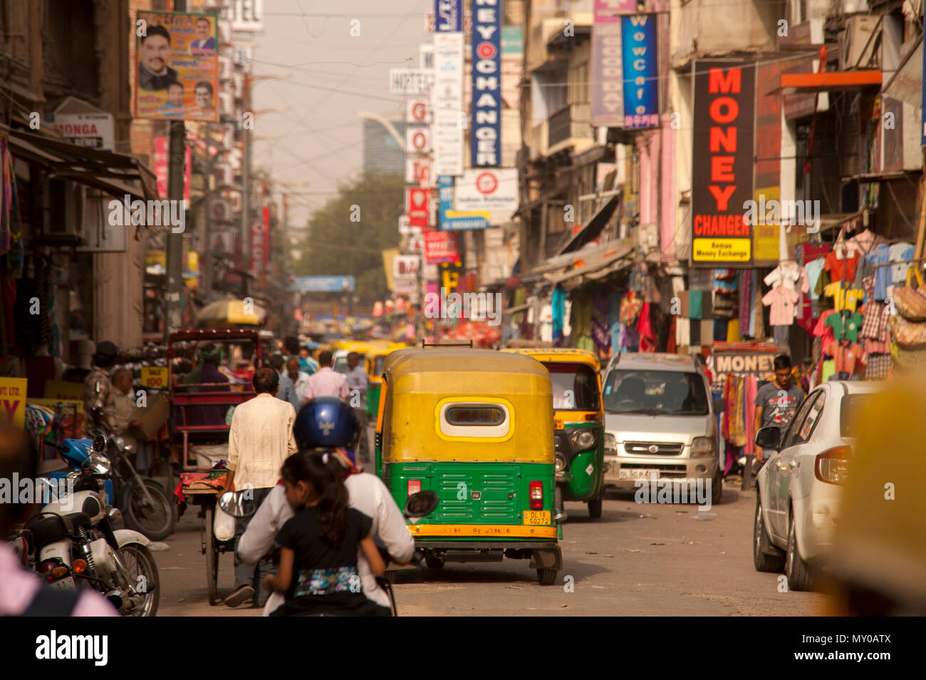 Tuk Tuks at Main Bazar Pahar Ganj, New Delhi, India Stock Photo - Alamy