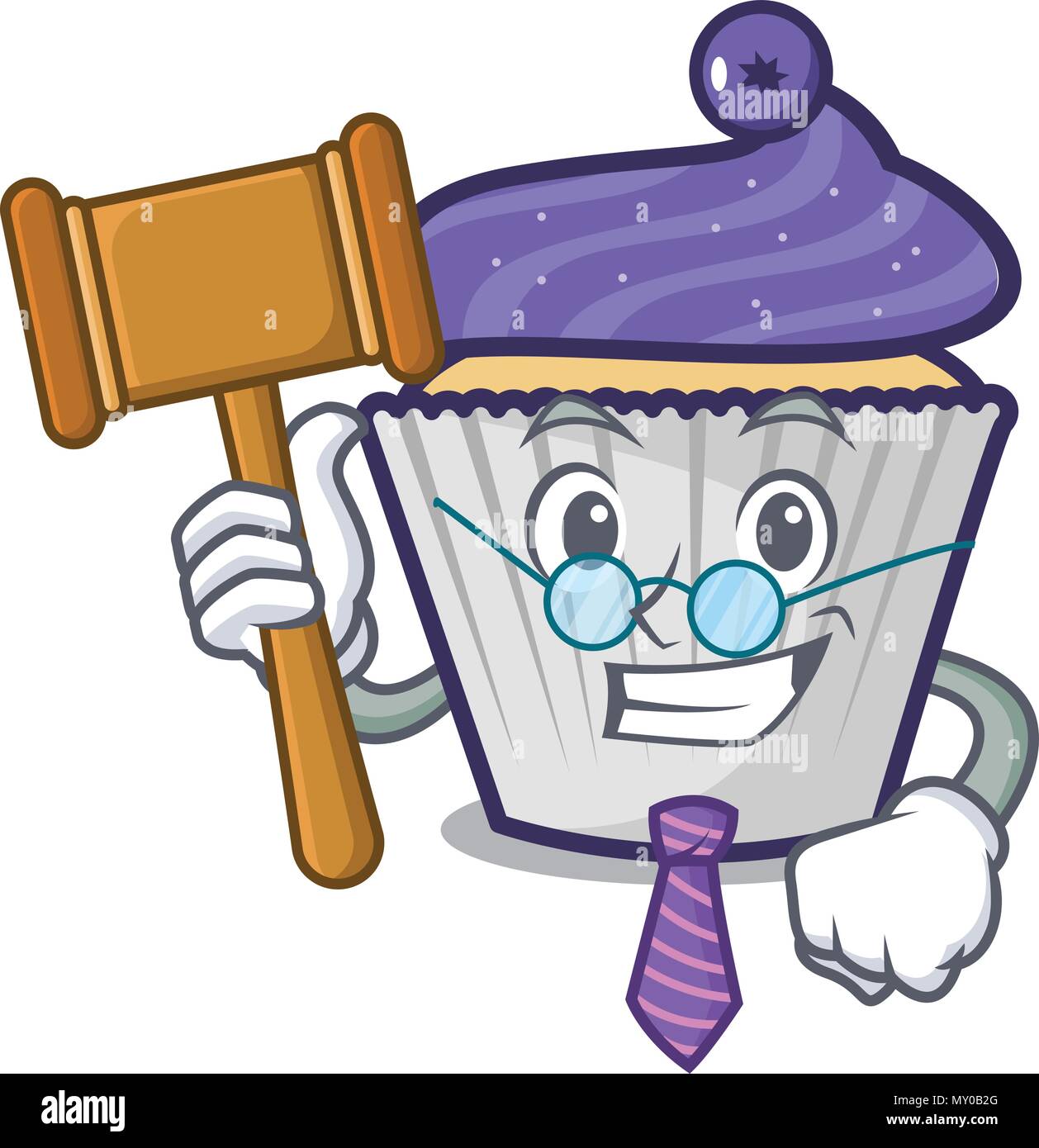 Judge blueberry cupcake mascot cartoon Stock Vector Image & Art - Alamy
