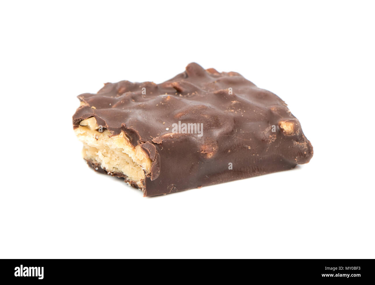 Bitten off half of the chocolate chip cookies with sunflower seeds on ...