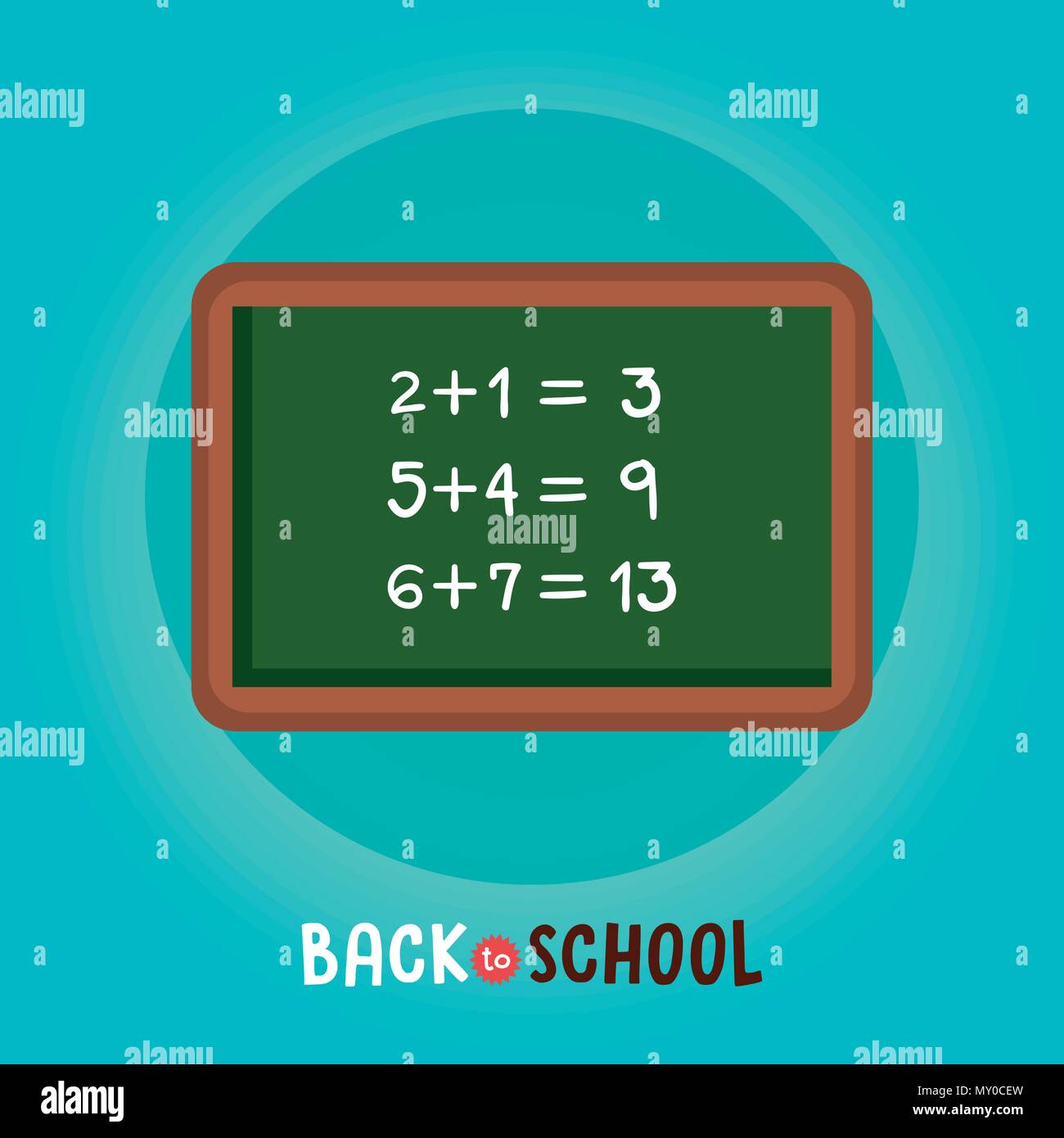 chalkboard class math back to school Stock Vector Image & Art - Alamy
