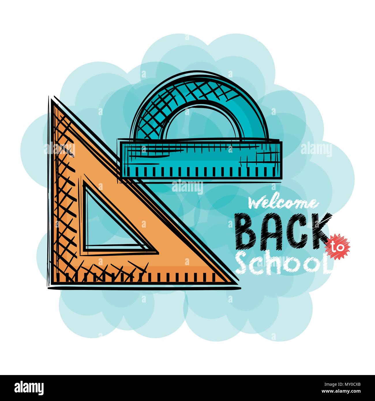 rules school supplies drawing Stock Vector Image & Art - Alamy