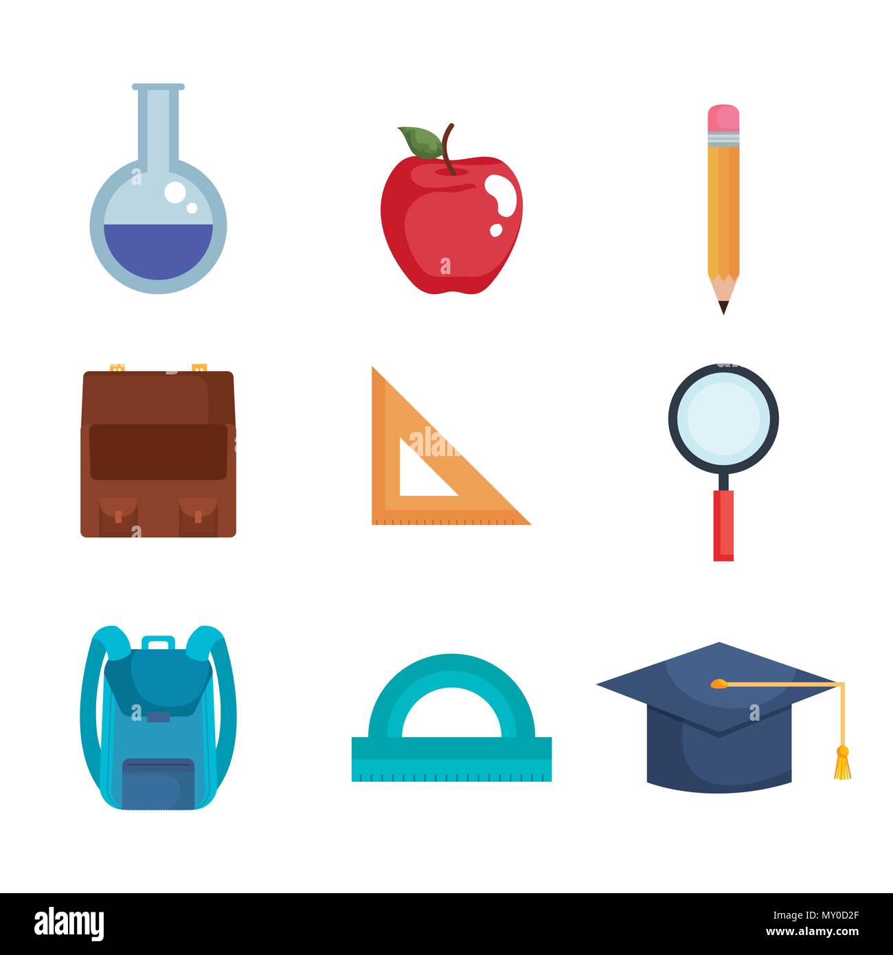 School homework accessories knowledge Cut Out Stock Images & Pictures ...