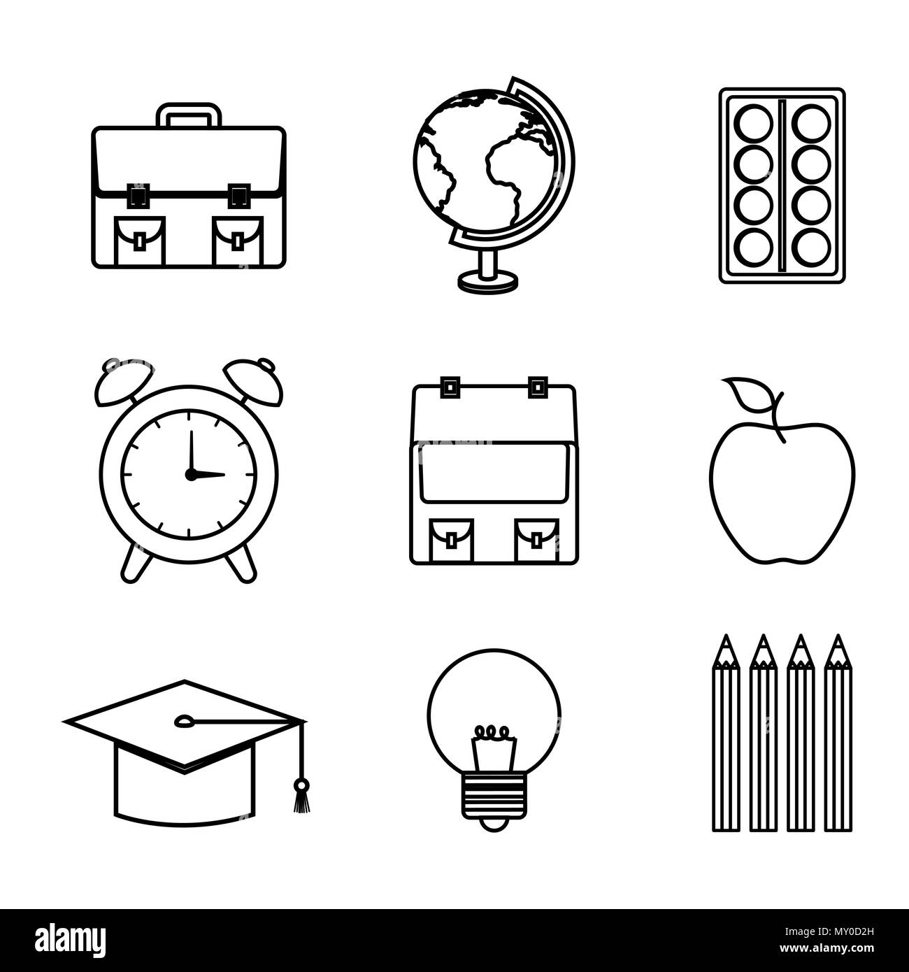 Knowledge day school homework Black and White Stock Photos & Images - Alamy