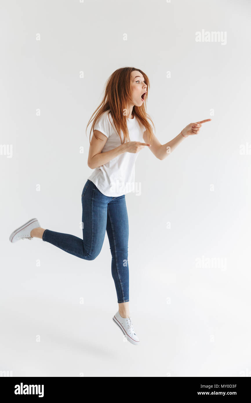 Side view shocked woman standing hi-res stock photography and images ...