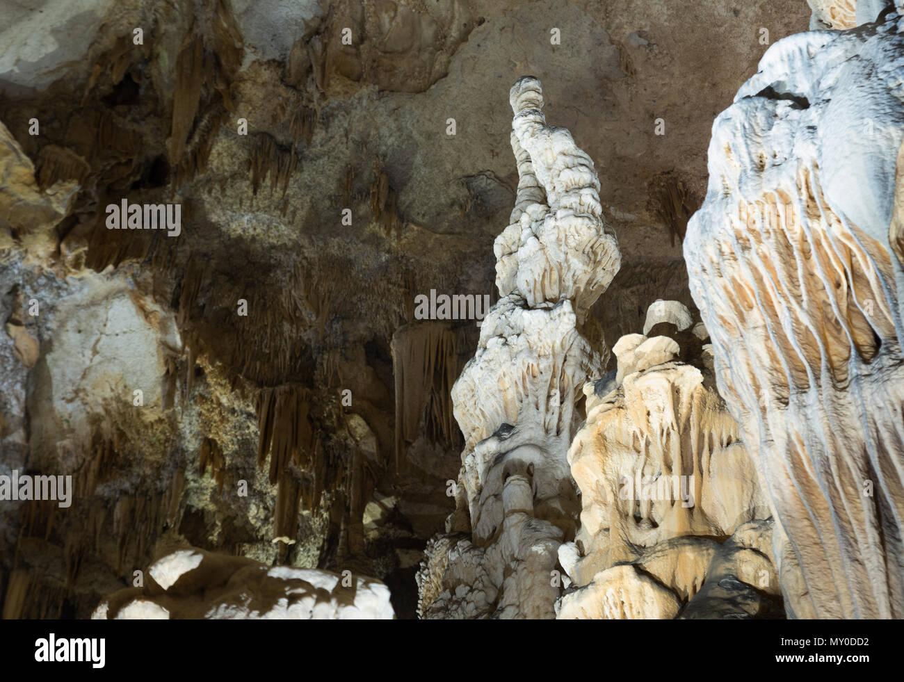 Panoramic view of chamber in Grotte des Demoiselles, Ganges, France ...