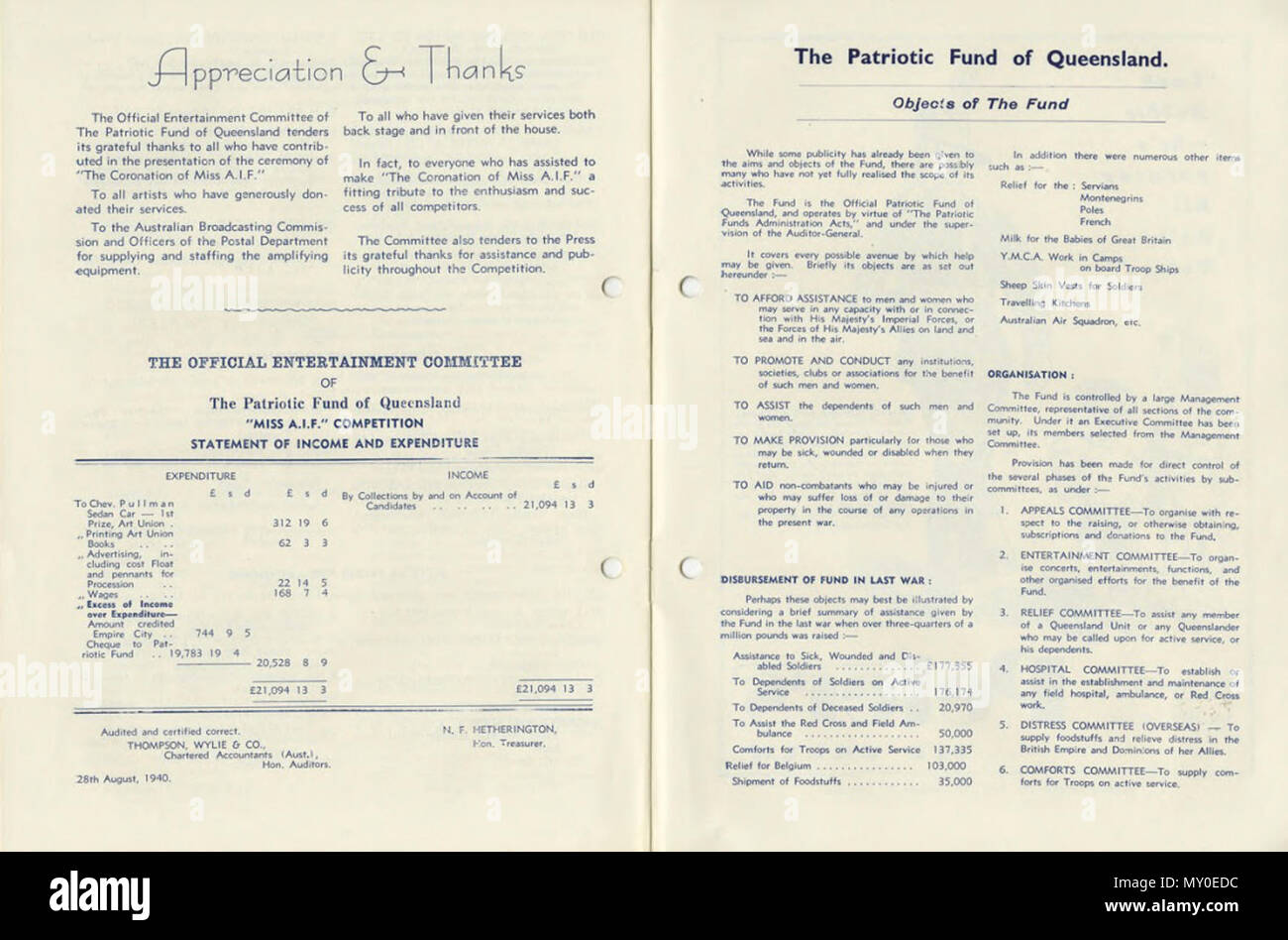 Souvenier Programme of the AIF Competition - Page 6 Stock Photo - Alamy