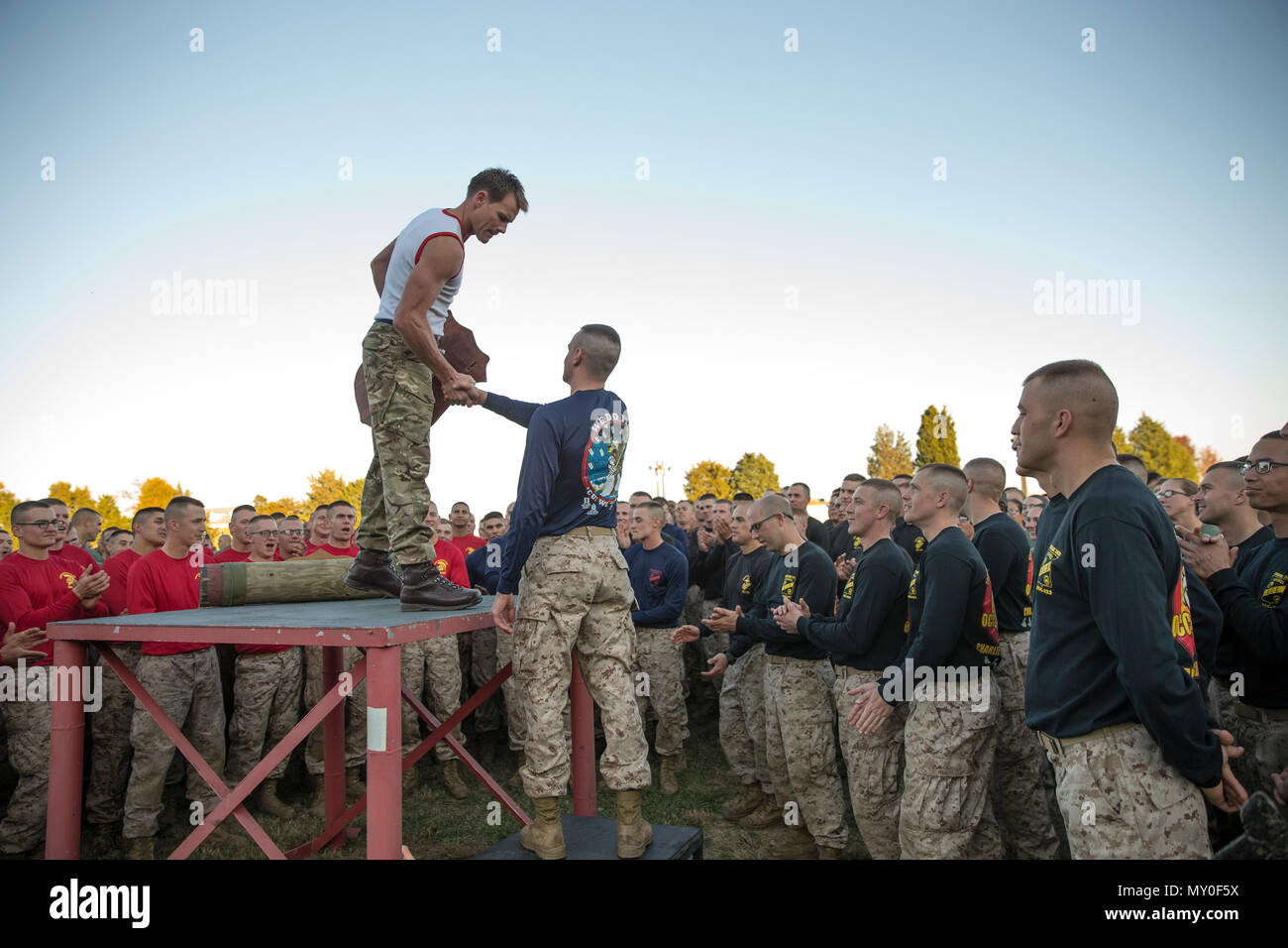 A physical training instructor with the Officer Candidate School (OCS ...