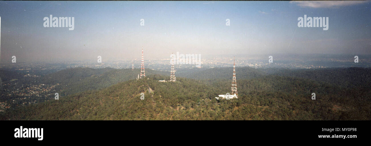 The Towers of Mt Coot-tha, 10 December 1992. On a ridge near the summit ...
