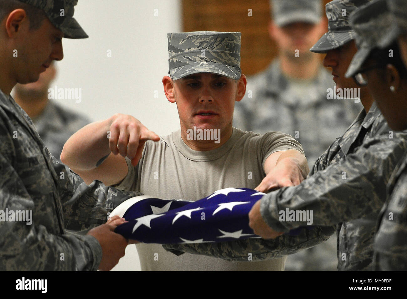 U.S. Air Force Airman 1st Class Dennis Hersey, 20th Force Support Squadron honor guardsman ...