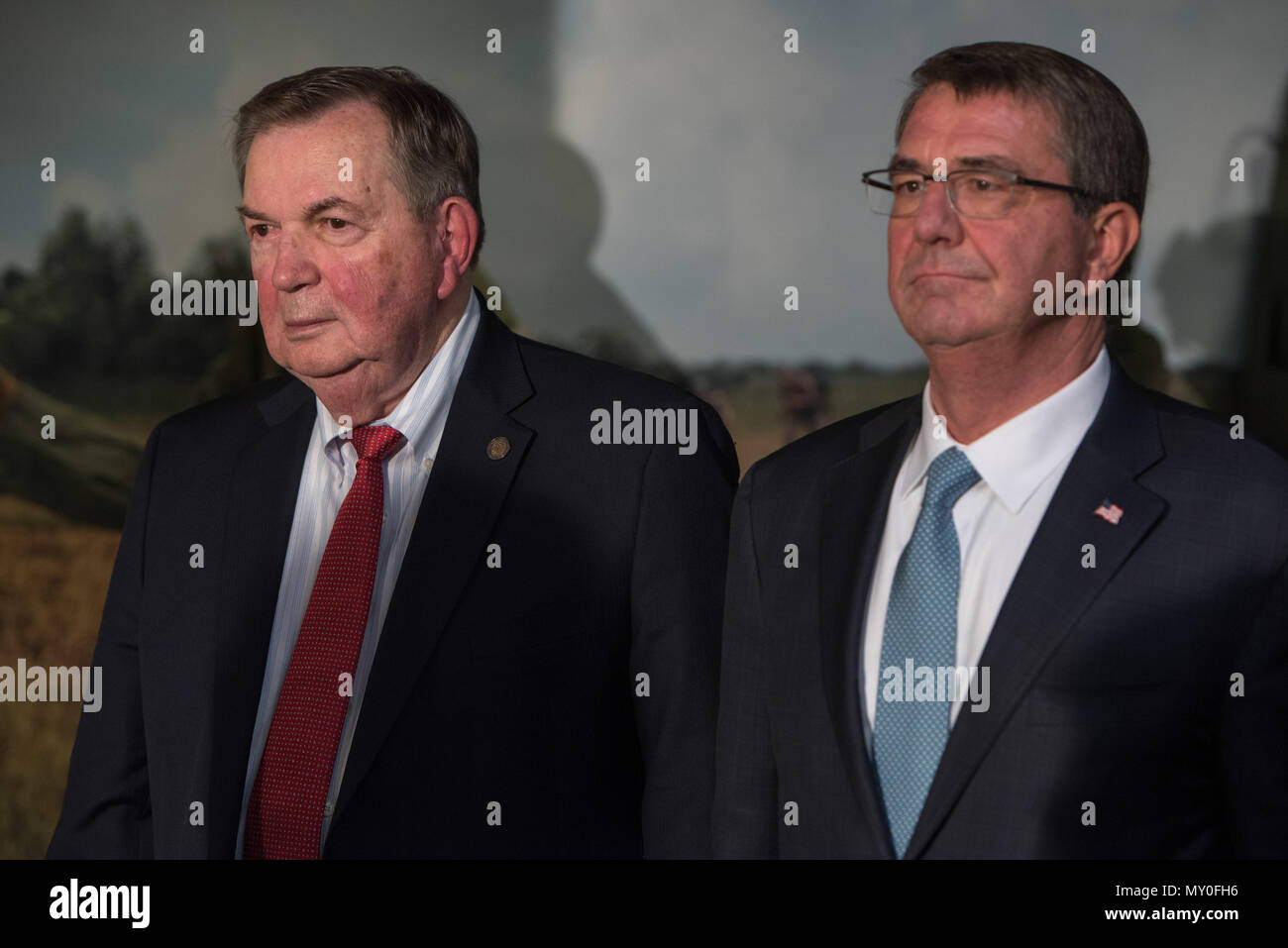 Secretary of Defense Ash Carter attends a Vietnam War hallway ...