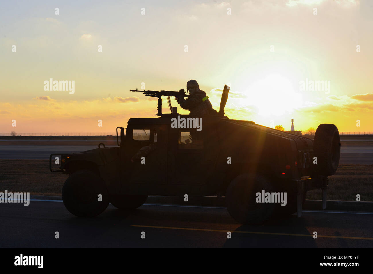 U.S. Air Force 8th Security Forces Squadron defenders, pull security ...