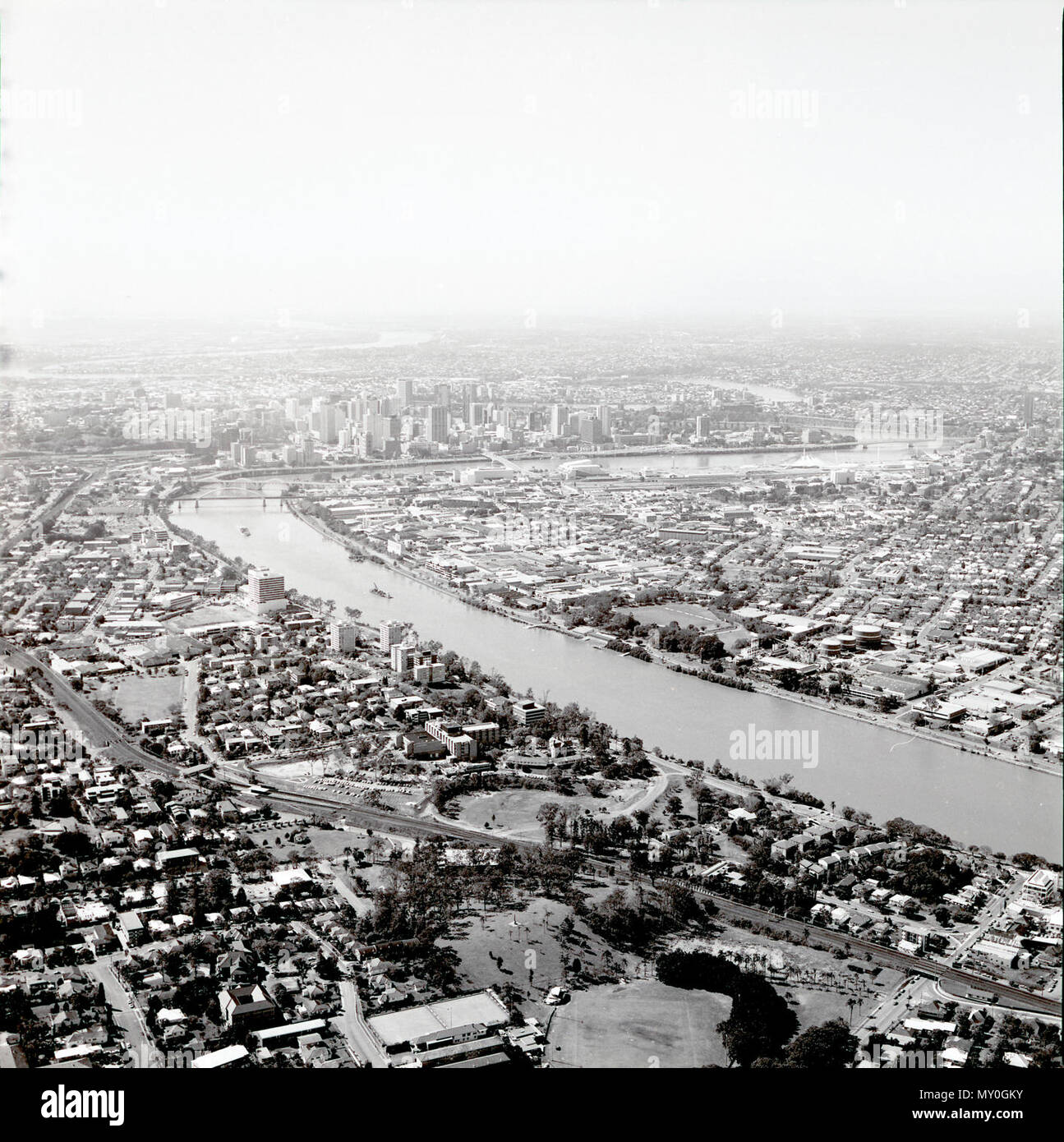 Aerial image of brisbane hi-res stock photography and images - Alamy