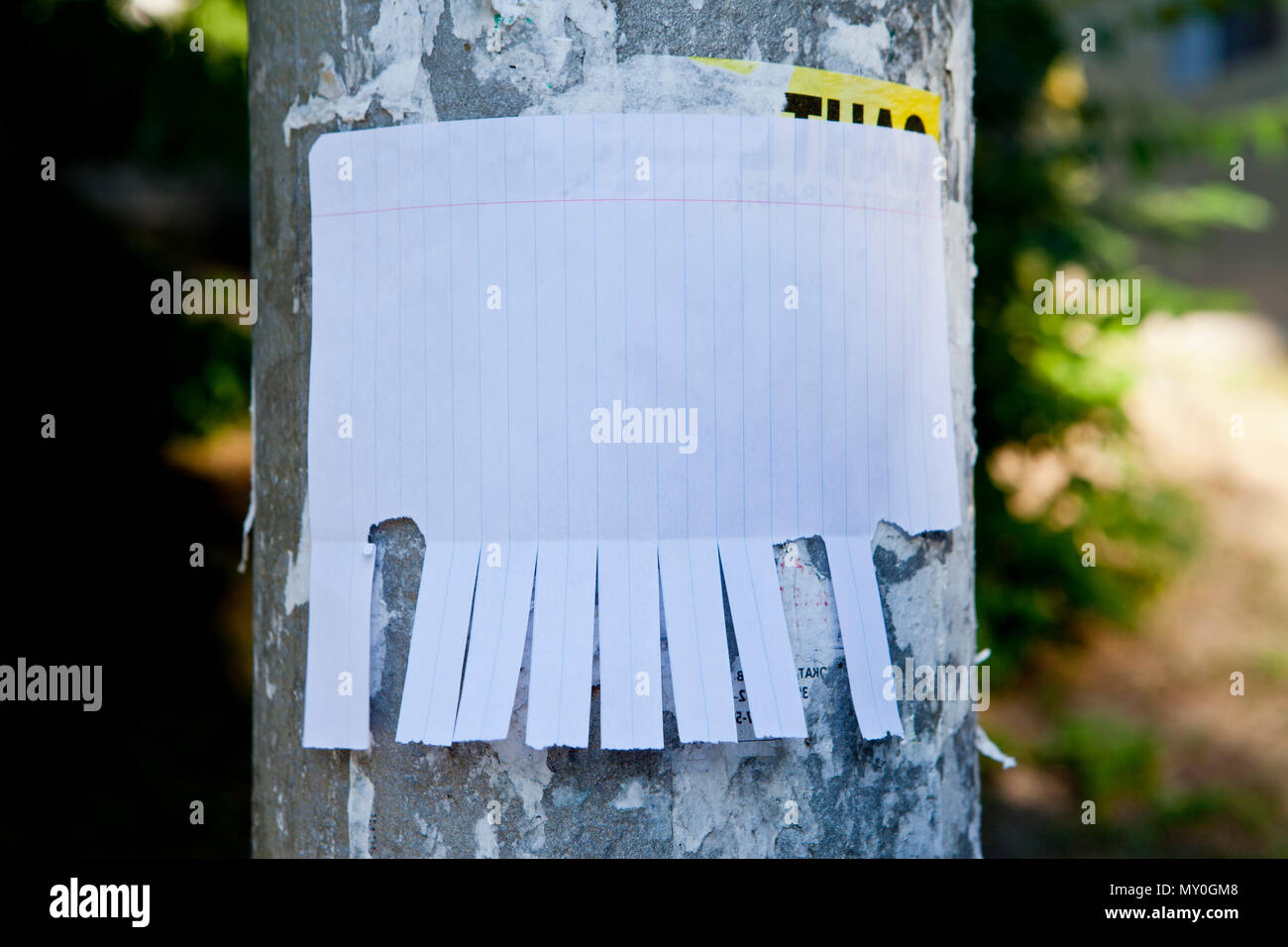 Tear Off Tabs High Resolution Stock Photography and Images - Alamy