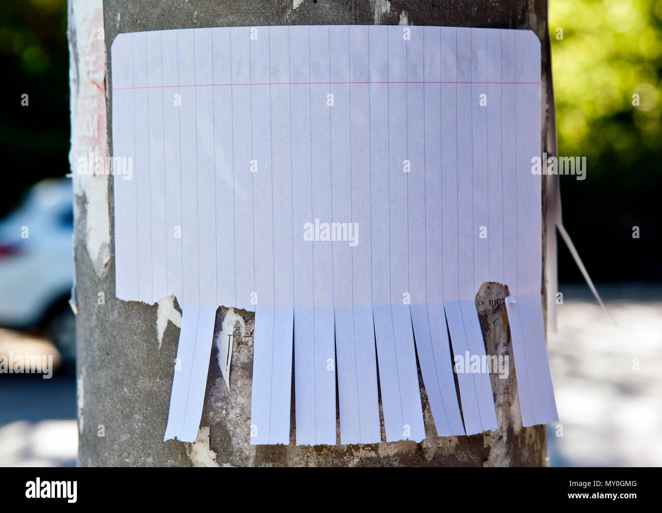 Tear Off Tabs High Resolution Stock Photography and Images - Alamy