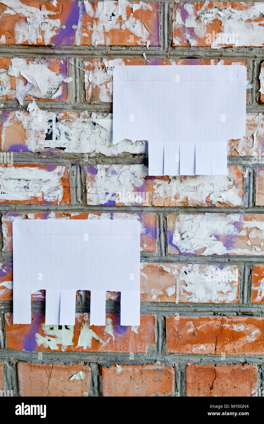 Tear Off Tabs High Resolution Stock Photography and Images - Alamy