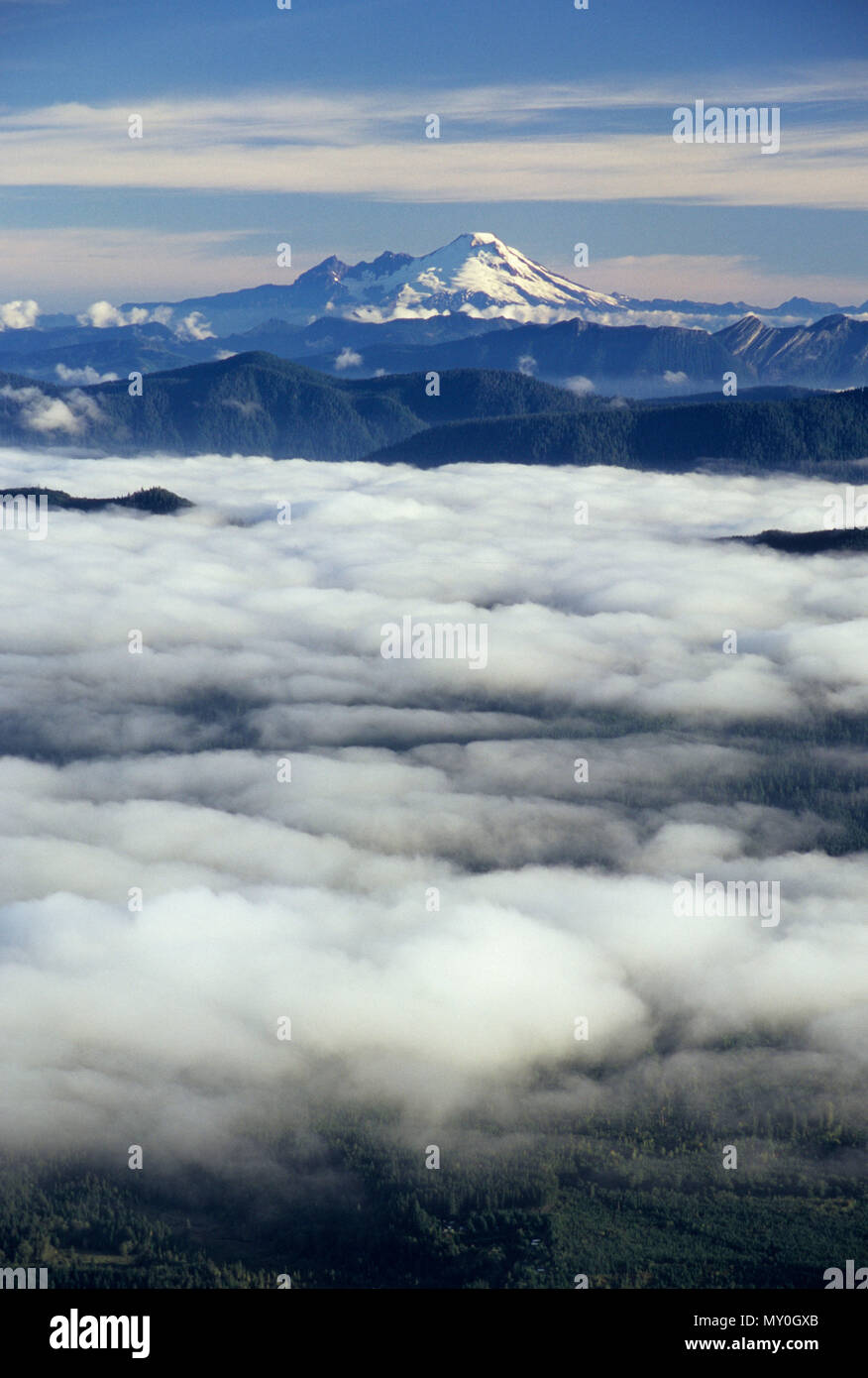 View to Mt Baker from Mt Pilchuck Trail, Mt Pilchuck State Park ...